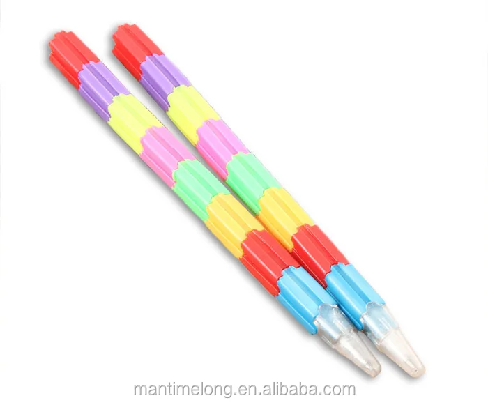 Colorful Stacker Swap 8 Color Section Building Block Non-sharpening ...