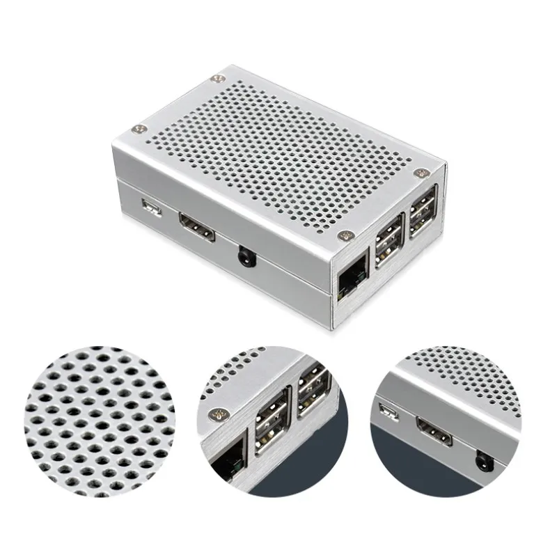Raspberry Pi 3 Aluminum Case Silver Case Metal Enclosure For Rpi 3 ...