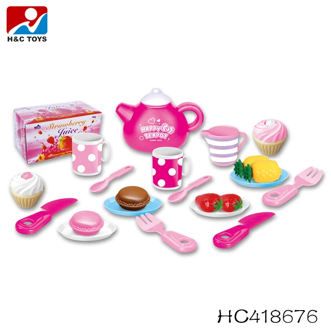 Children Mini Plastic Tea Cups And Kettle Tea Set Toy Hc418676 - Buy ...