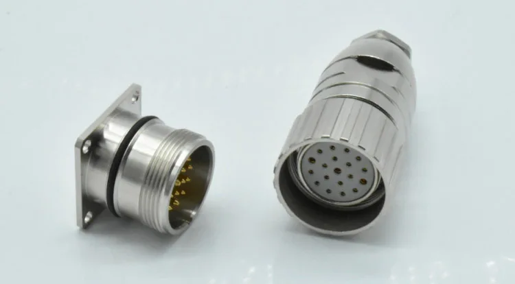 M23 Connector Signal Assembly Male Solder Connector 6 Pin Connector ...