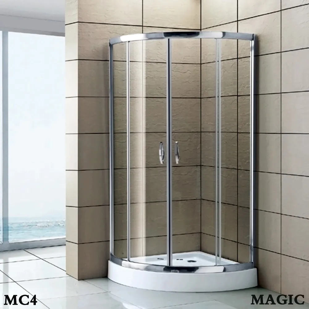 Foshan Factory,Aluminum Framed,6mm/5mm Tempered Clear Glass,Arc Shower ...