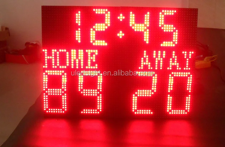 Single Side Basketball Scoreboard - Custom Digital Display