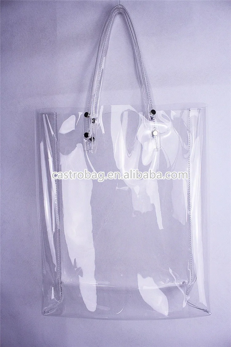 Women Clear Pvc Vinyl Plastic Shoulder Bag Handbag Transparent - Buy ...