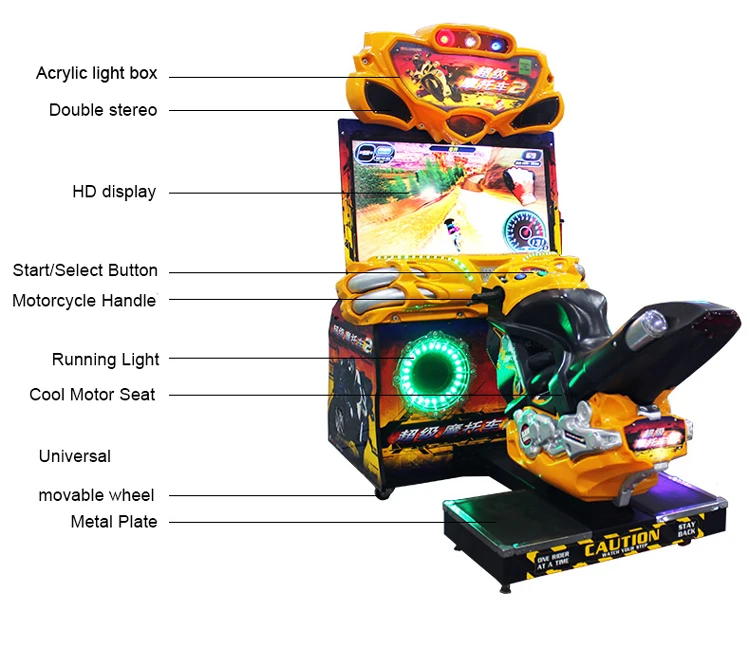 Indoor Coin Operated Motor Racing Rides Simulator Arcade Racing Car ...