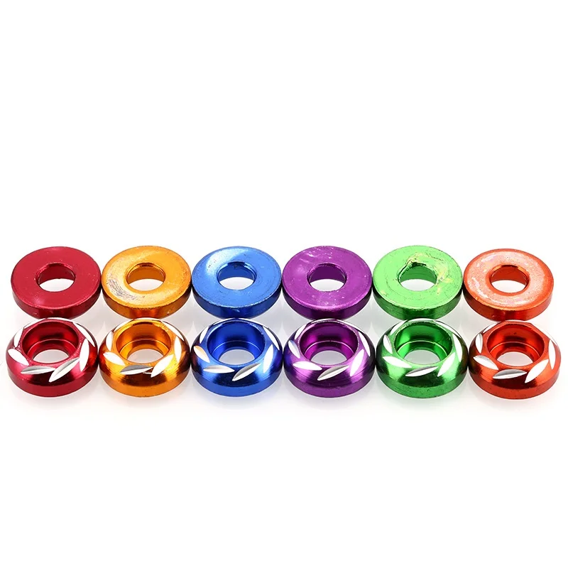 M6 Colorful Aluminum Washers for Motorcycle & Car Mods