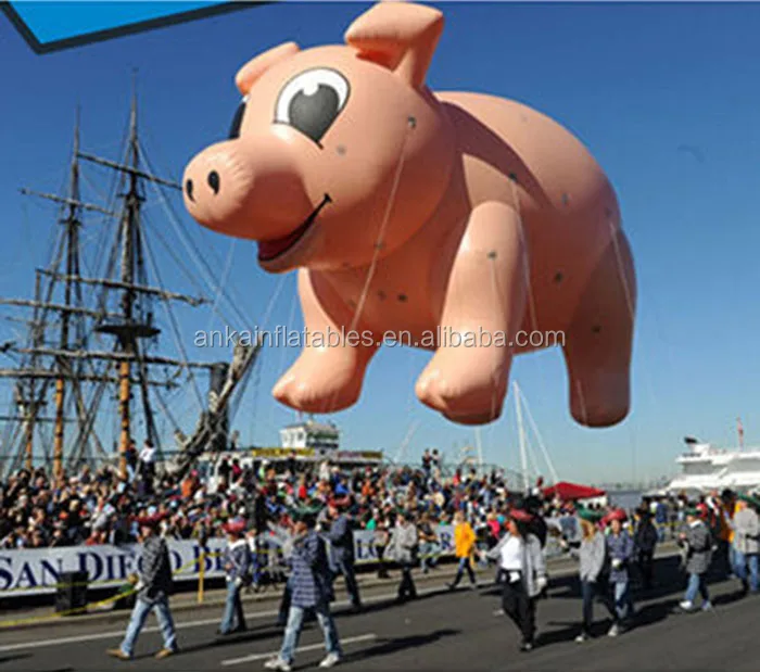Giant Inflatable Pig Helium Balloon,Inflatable Flying Pig Pink Balloon ...