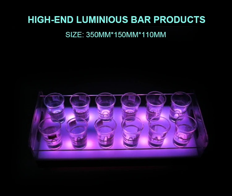 Light up Shot Tray - LED Acrylic Trays for Fun & Style