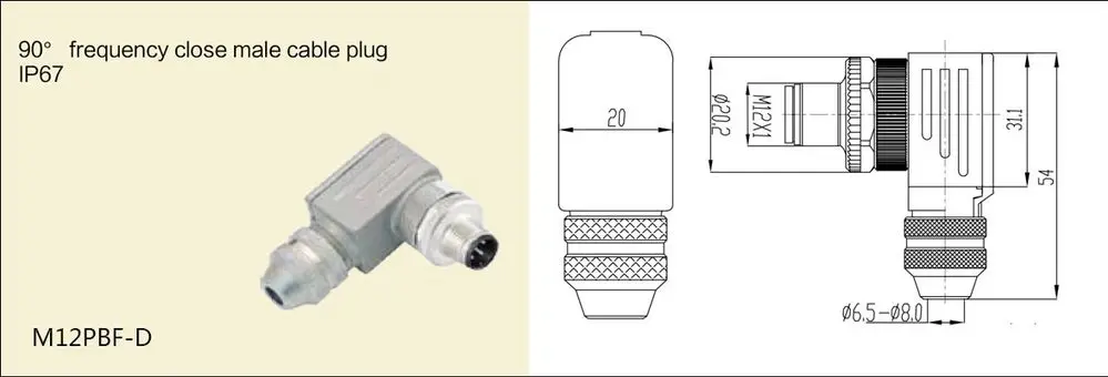 Metal Locking System Straight And Angled M12 Waterproof Connector - Buy ...