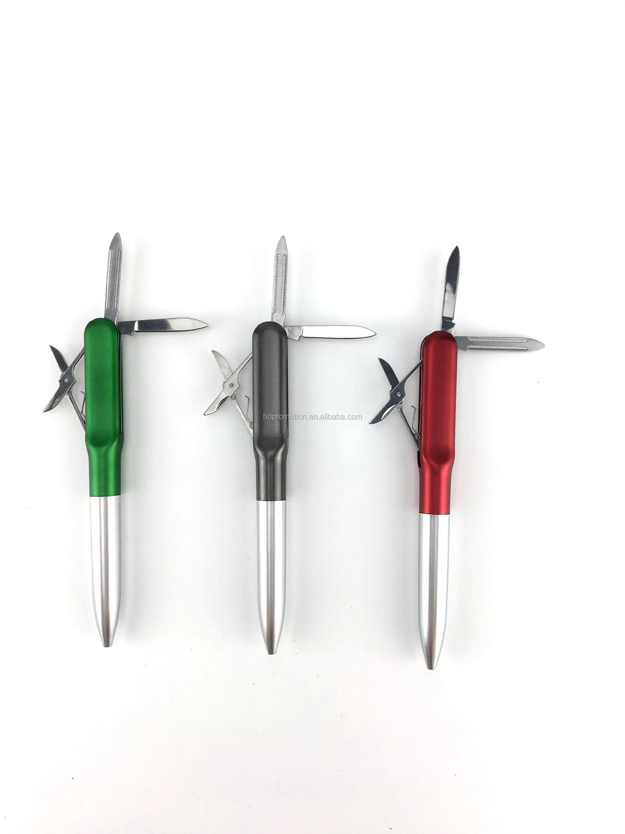 Promotional Plastic Pens Multi Functional Pen Swiss Army Knife Scissor ...