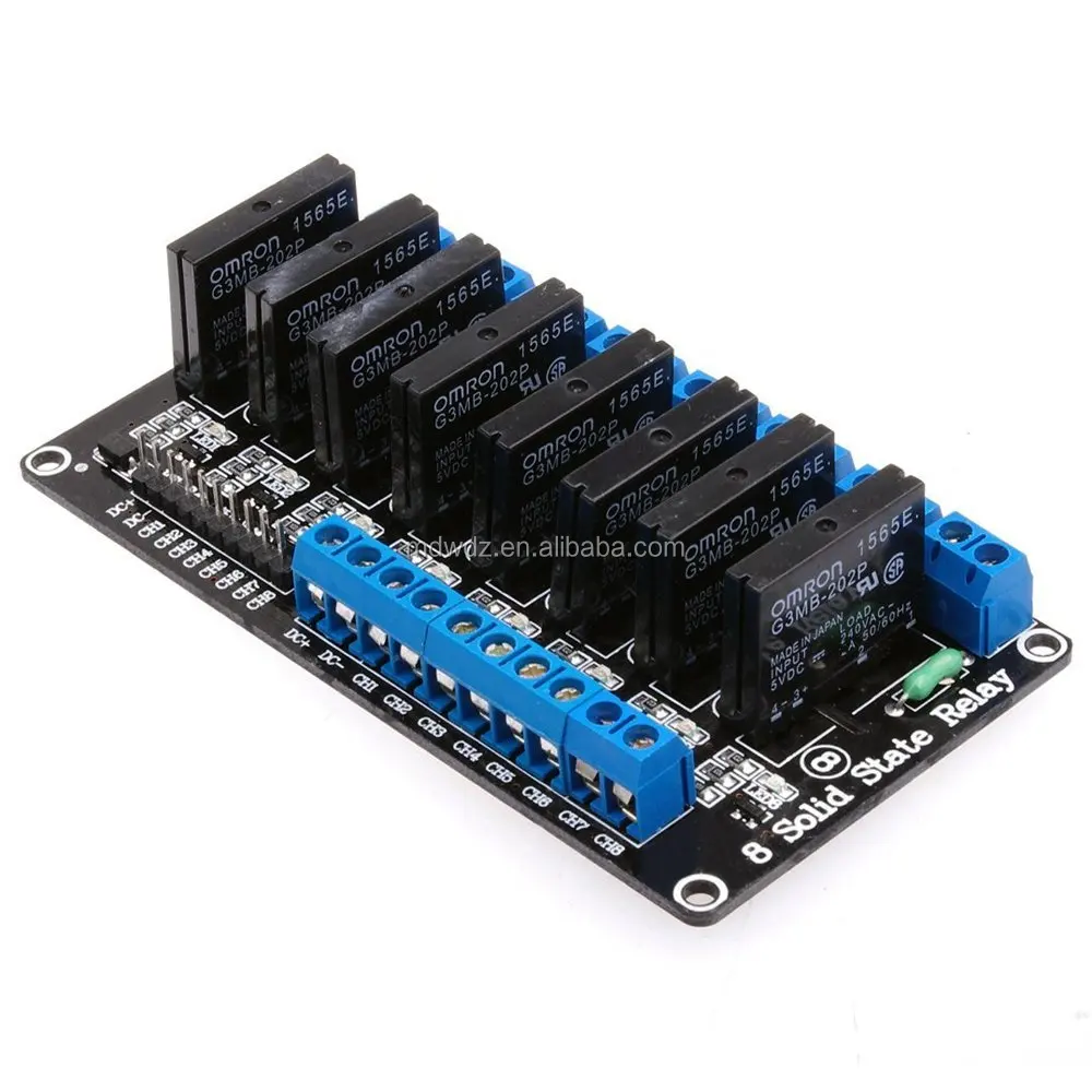 8 Channel 5v Dc Relay Module Solid State High Level Ssr Avr Dsp - Buy 8 ...