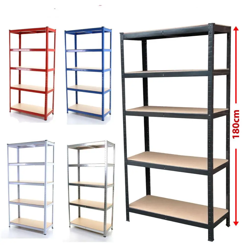5 Layer Adjustable Metal Shelf With Heavy Duty Boltless Shelf And ...