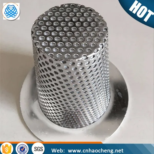 Stainless Steel Metal 8" Perforated Filter Cylinder Pipe Tube For ...