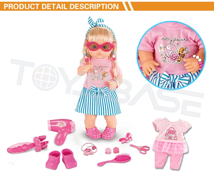 Silicone Toy 16 Inch Girl Toys With Glasses Silicone Baby Dolls With ...