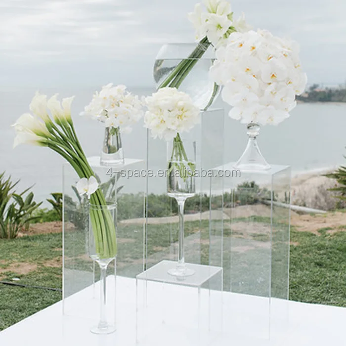 Elegant Acrylic Wedding Clear Columns - Luxury Design