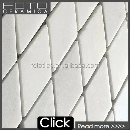 Carrara White Marble Diamond Shaped Mosaic Tiles - Buy Diamond Shaped ...
