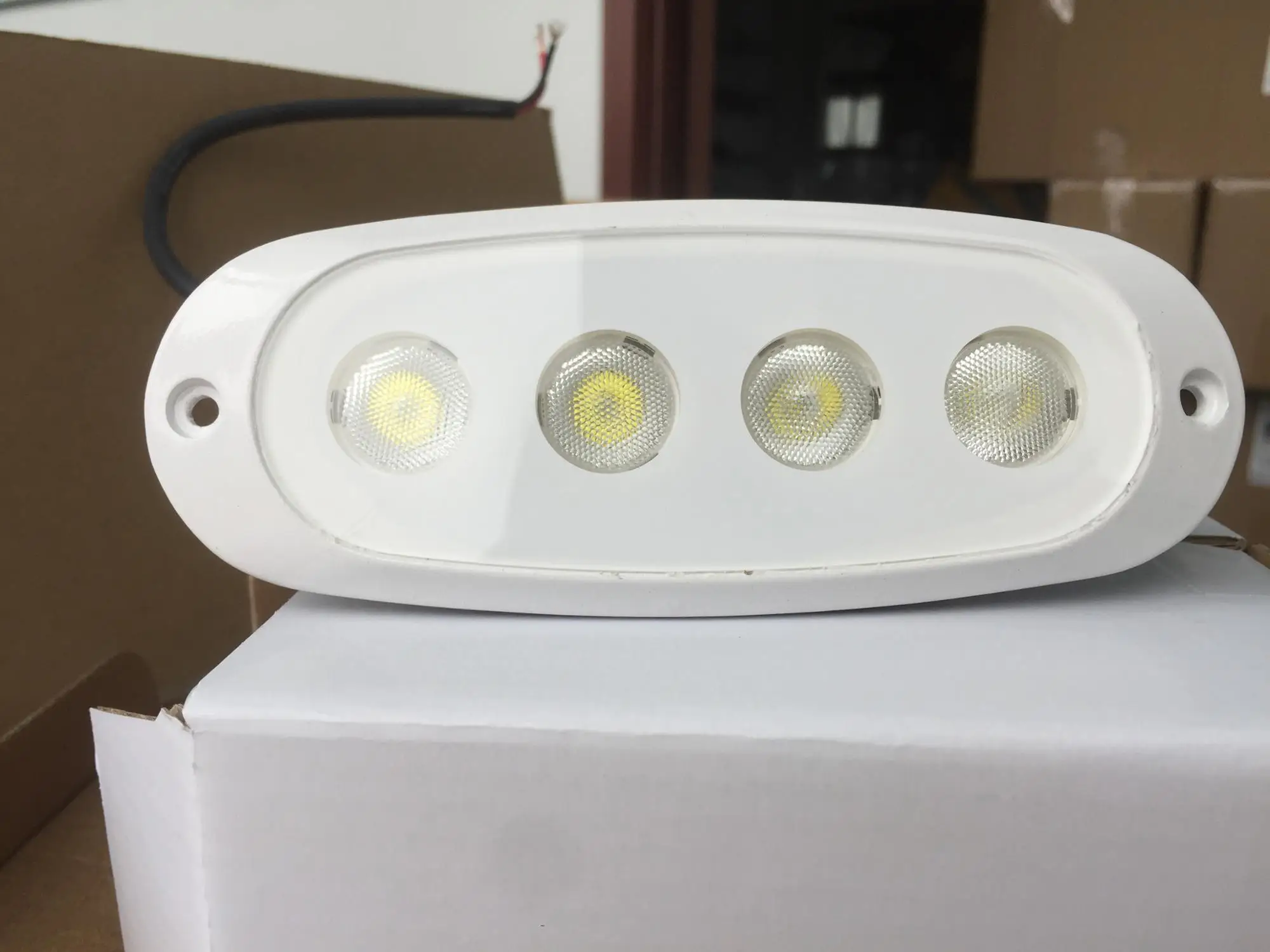 12w 6 Inch Oval White Flush Mount Led Work Light For Boat Ship Marine ...