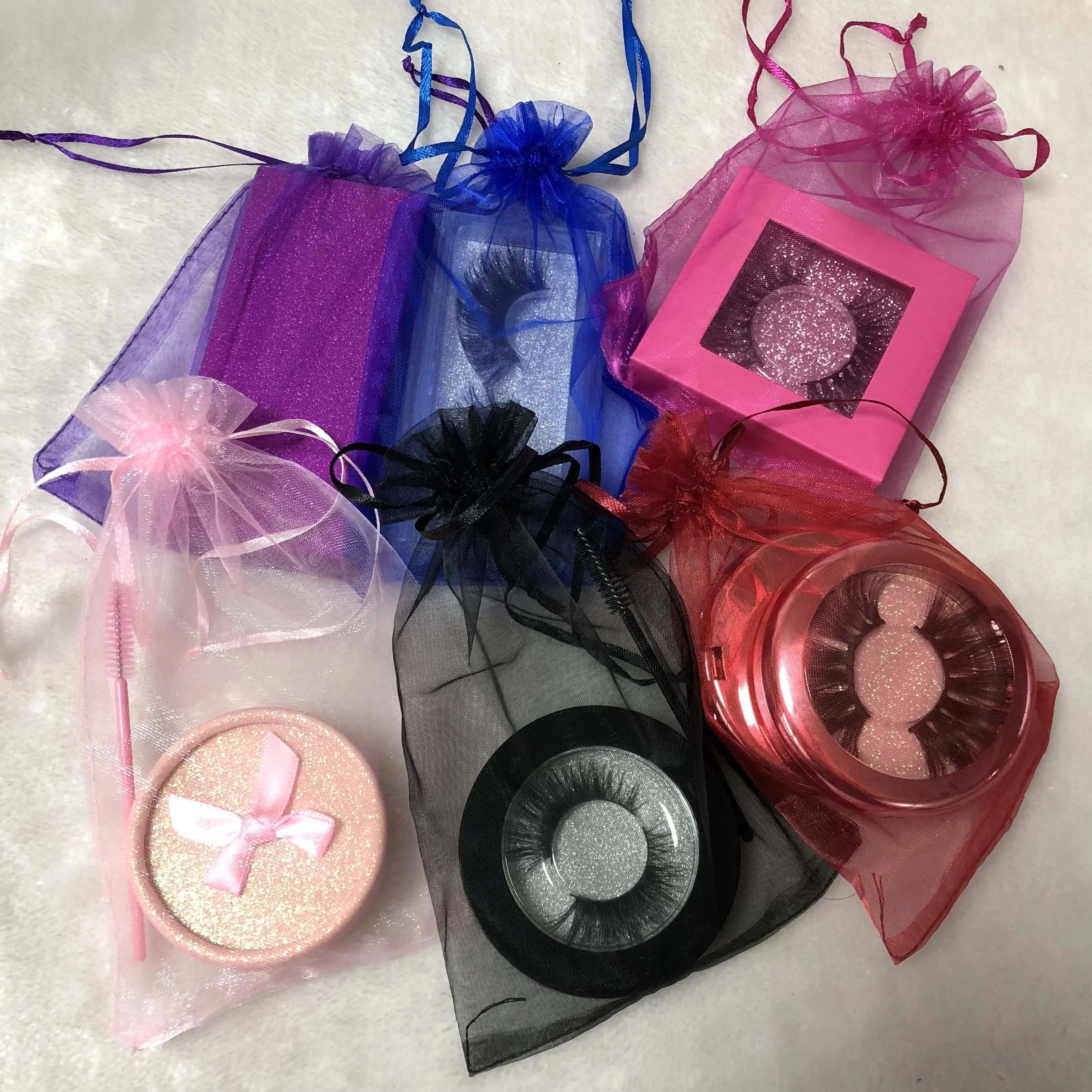 Custom Cosmetic Eye Lash Bag Colorful Lash Packaging Bag For Mink ...