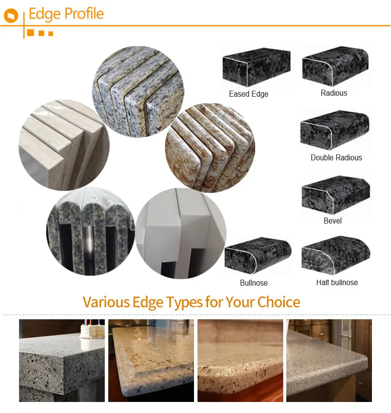 Pre Cut Indian Fantasy Brown Marble Granite Kitchen Countertops Lowes