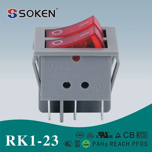 Soken 16a 250vac T100 / 55 Kema Keur Rocker Switch - Buy 250vac 16a ...