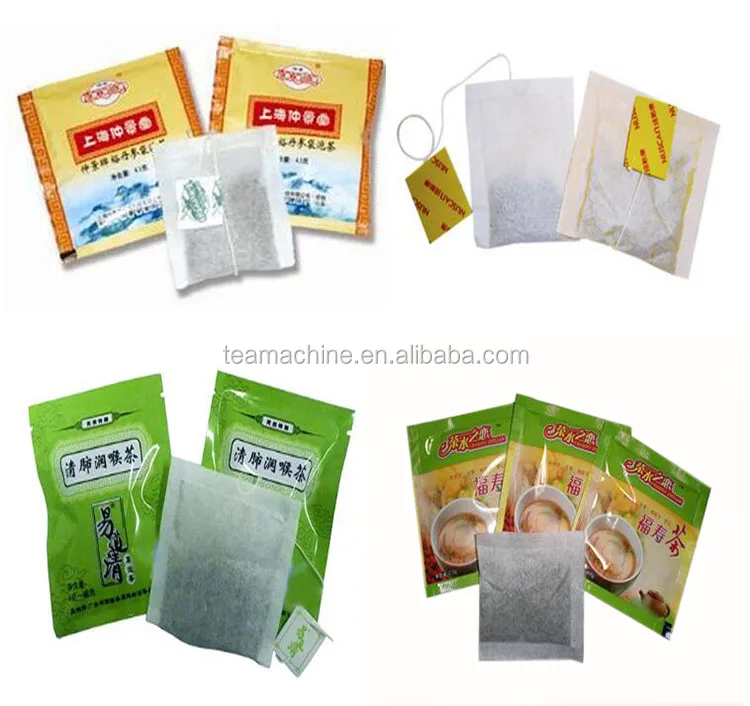 Automatic Thread Tag Double Chamber Tea Bag Packaging / Packing Machine ...