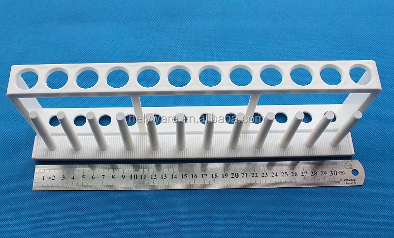 6 Or 8 Or 12 Place Plastic In-line Test Tube Rack With Drying Pegs For ...