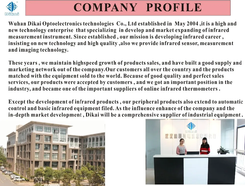 Two Color Infrared Pyrometer 2000c High Temperature Sensor