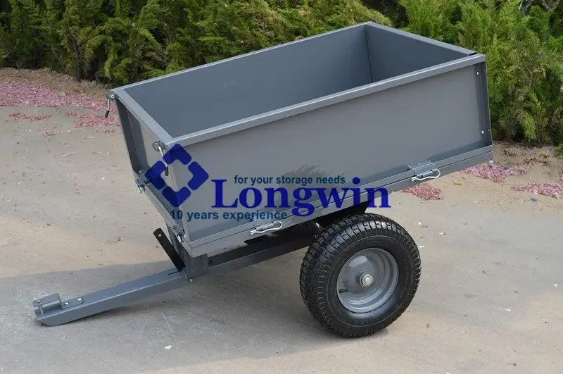 Poly Dump Cart Trailer Wheelbarrow Tow Behind Mower Atv - Buy Poly Dump ...