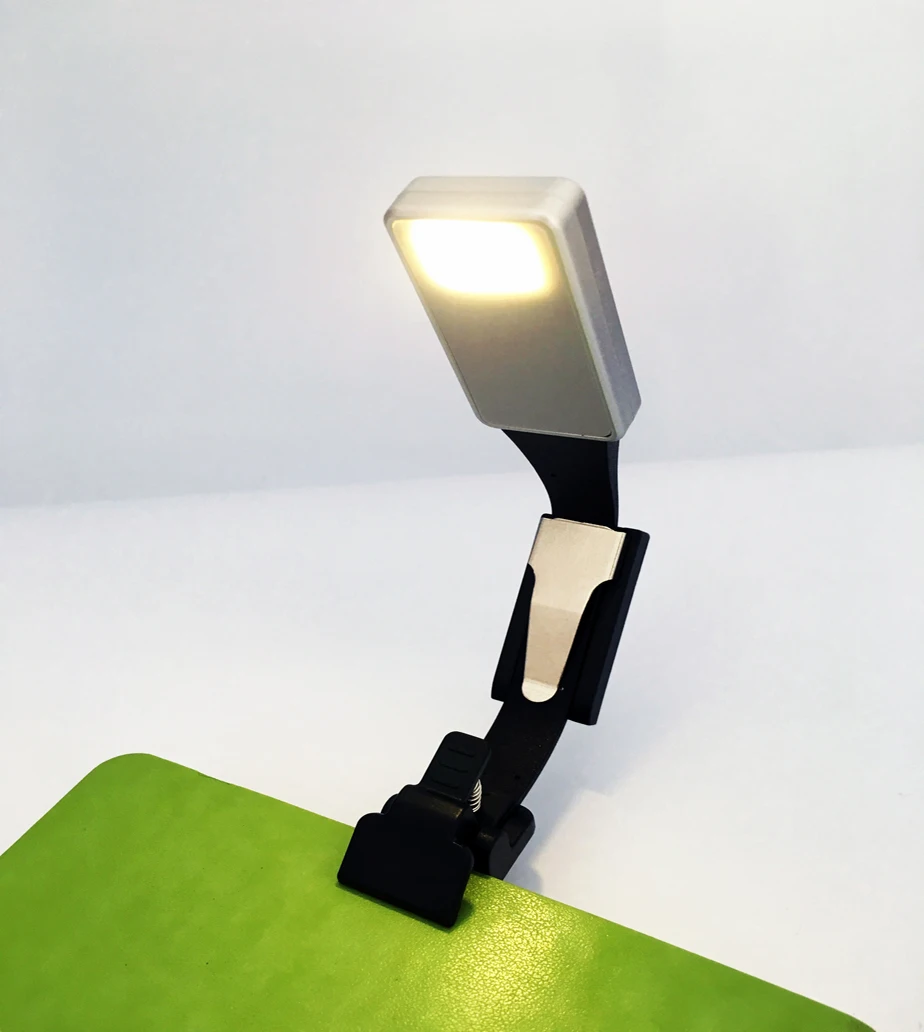 Usb Rechargeable Book Light Flexible Clip Led Reading Light For ...