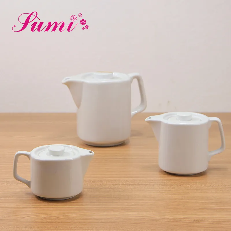 China Supplier Restaurant White Ceramic Tea Pot , Hotel Porcelain Tea ...