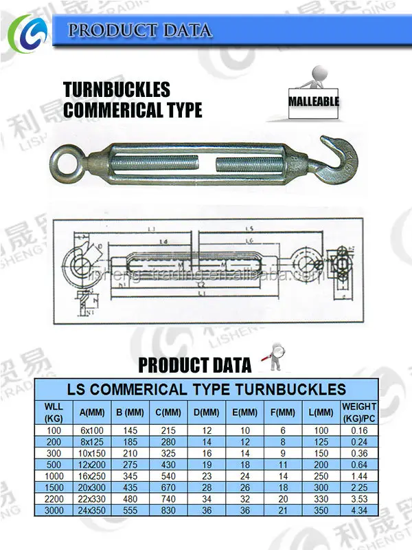 Hot Sale Galvanized Threaded Rod Turnbuckle - Heavy Duty