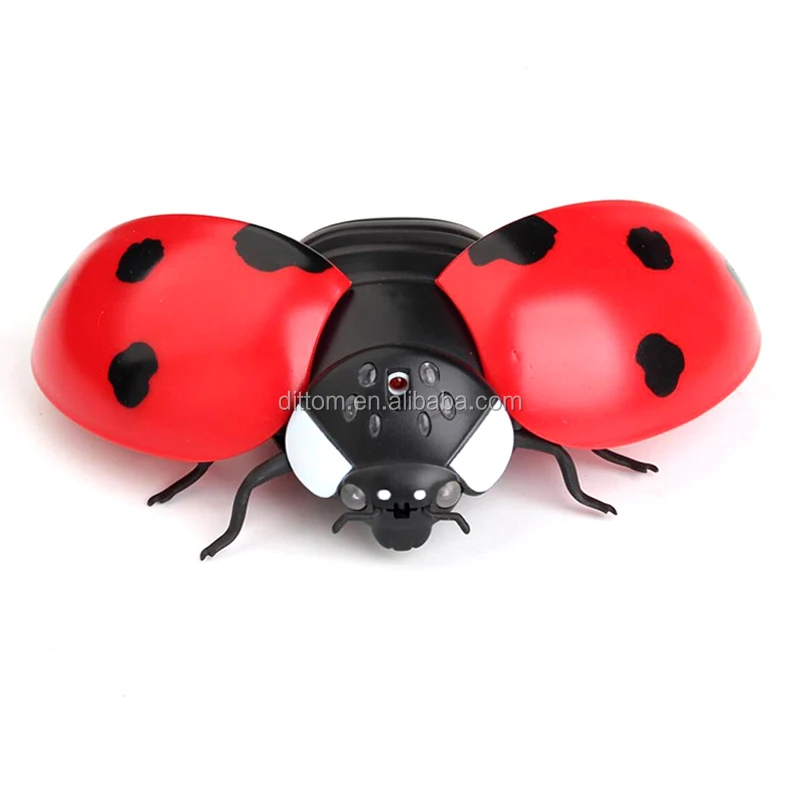 Vivid Rc Ladybug Toys - Walking Robotic Lady Beetle with Lights
