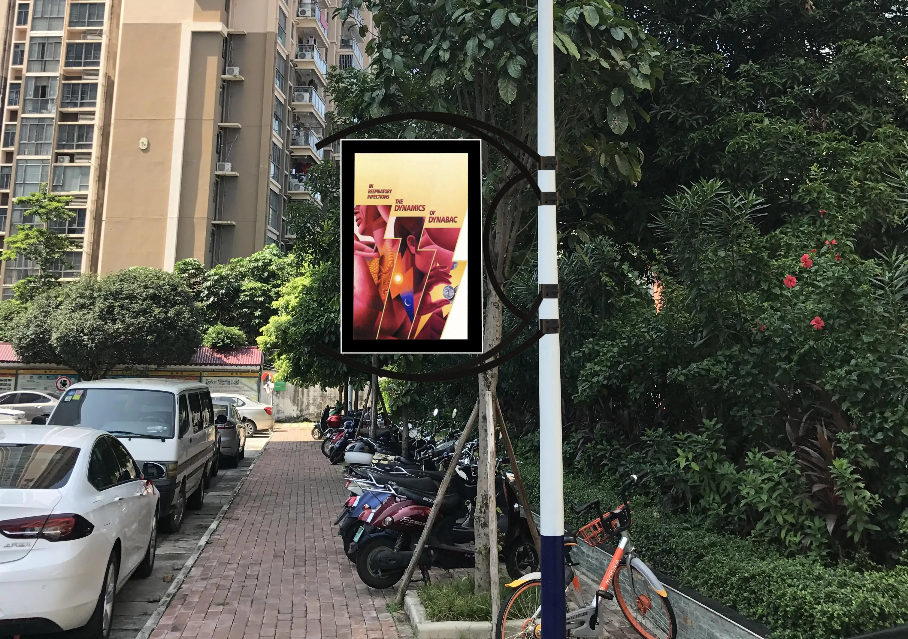 Poster Advertising On Pole,Outdoor Double Side Advertising Board - Buy ...