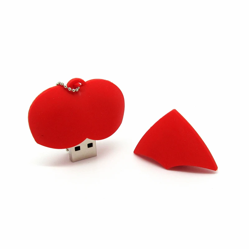 PVC Red Heart Shape Usb Pen Drive, Beautiful Heart Shape Usb, Nice Red ...