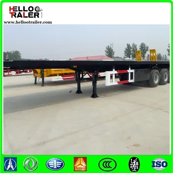 3 Axles 20ft 40ft Container Platform Flatbed Semi Trailer/truck Trailer ...