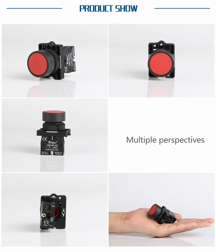 Xider Flush Push Button Switch 1NC 10A XB2-EA42 - IP65