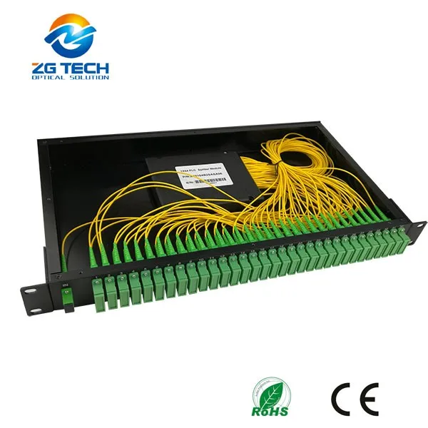 Ftth System And Pon Network 1x32 Plc Splitter With 19 Inch Rackmount Sc Upc Connector Fiber ...