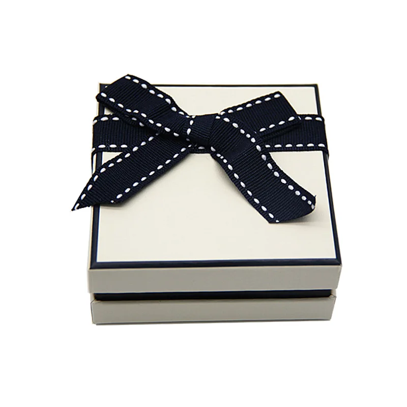 Luxury Small Square Rigid Paper Packaging Ribbon Jewellery Bracelet ...