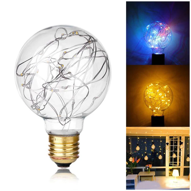 220 Volts G95 G80 G125 Led Copper Wire Bulb For Decoration - Buy Led ...