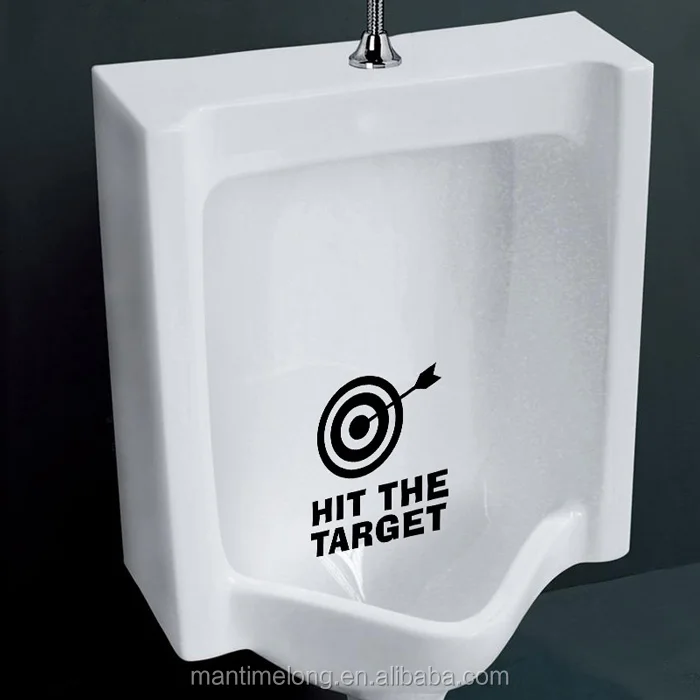 Hit The Target Waterproof Funny Toilet Sticker Bathroom Personality ...