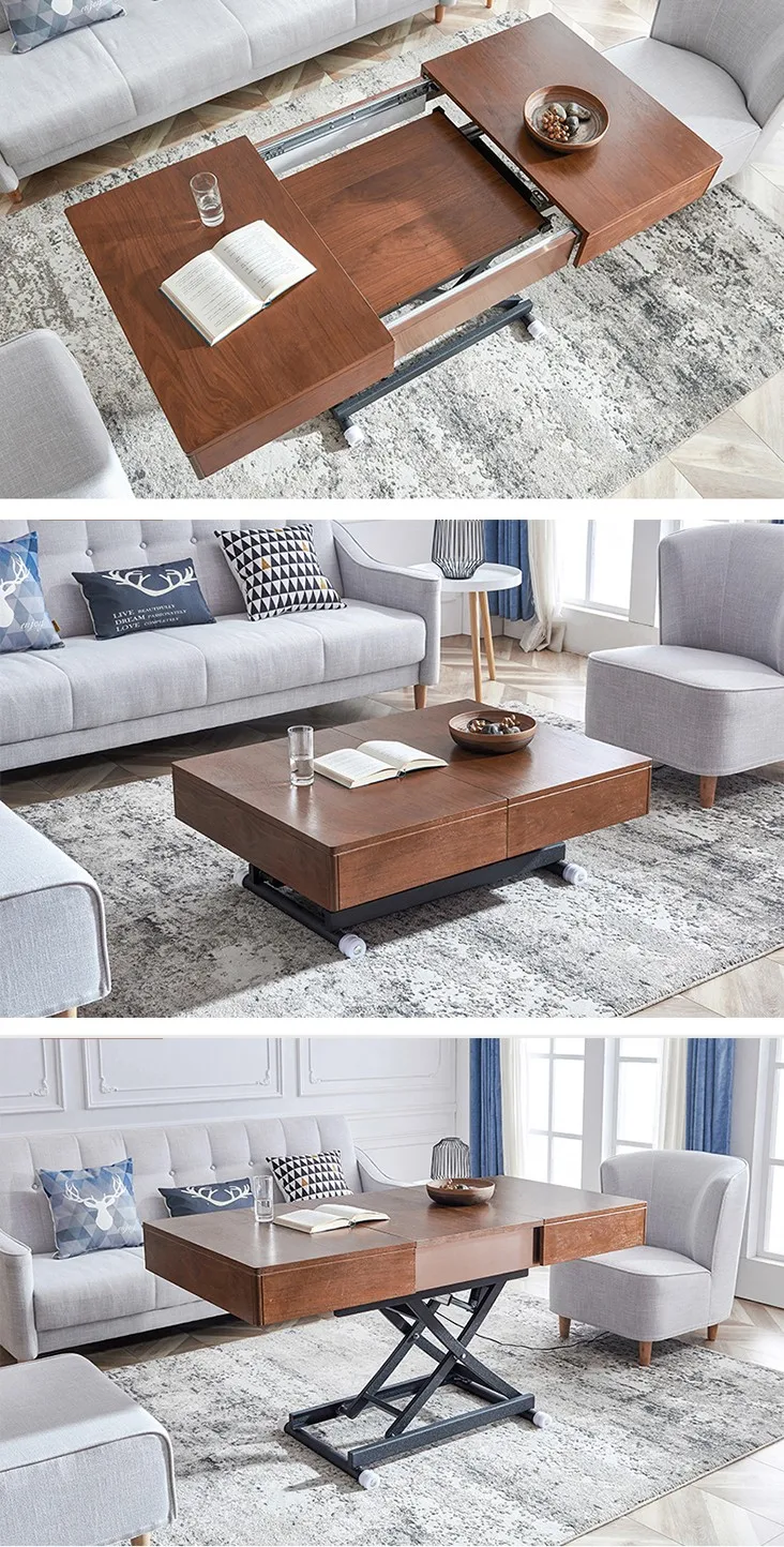 Electric Folding Table - Adjustable, Wooden, and Versatile