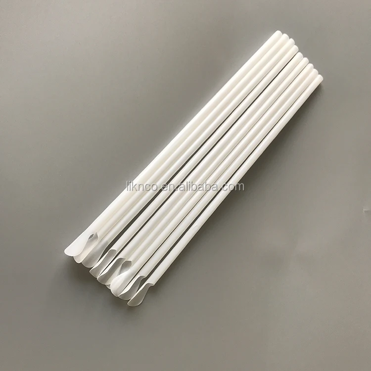 2020 100% Biodegradable Plastic CPLA Drinking Spoon Straws With ...