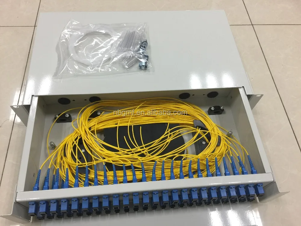 Good Quality 24 Core Rackmount Fiber Optic Terminal Box Distribution ...