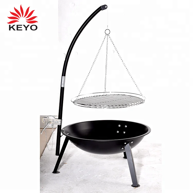 Keyo Lfgb Outdoor Camping Adjustable Cooking Height Tripod Grill Fire ...