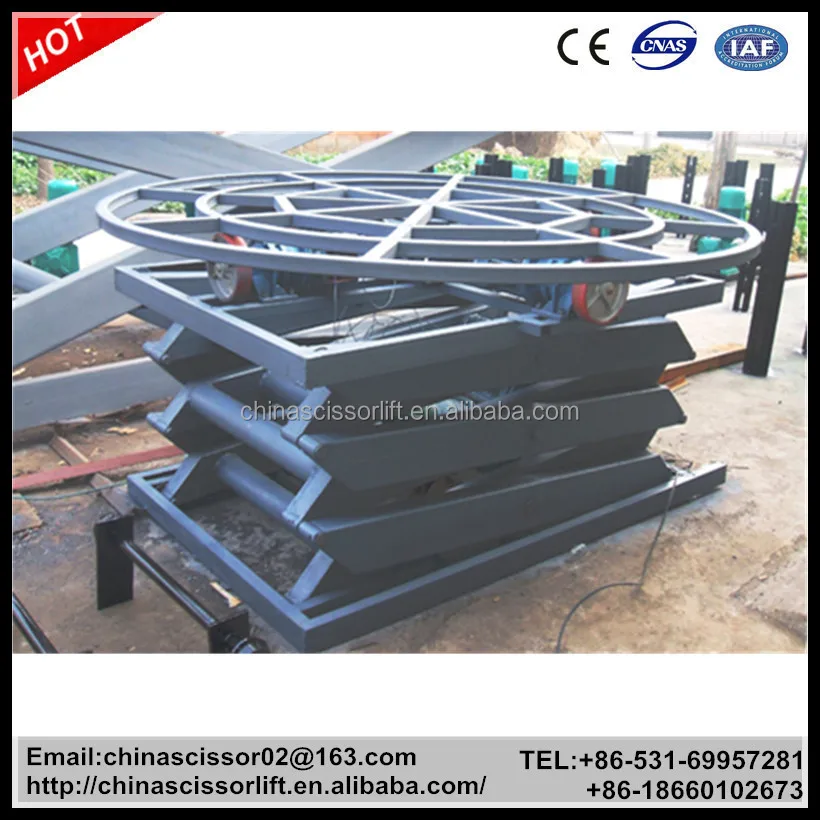 6.5m Diameter Round Car Hydraulic Platforms,Electric Rising Platform ...