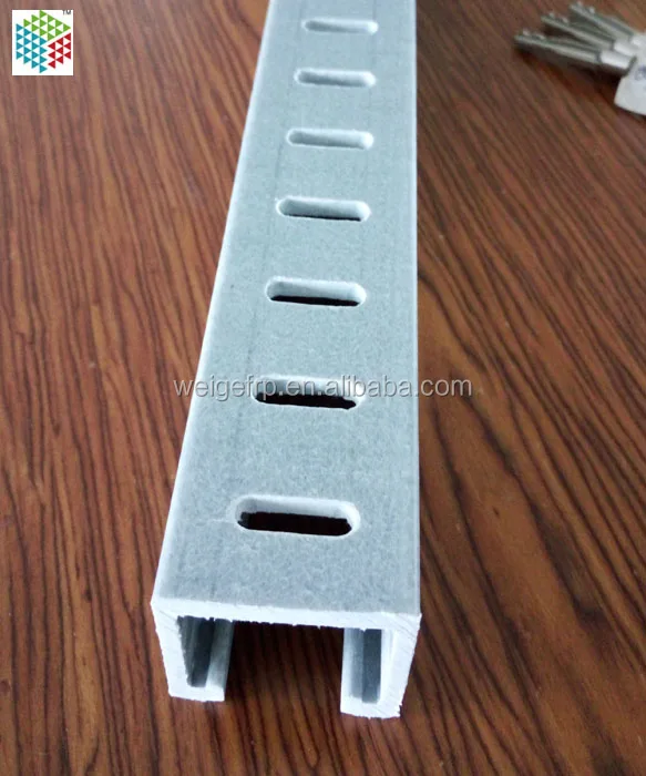 Solid or Punched Fiberglass Unistrut Channel for Solar Panels