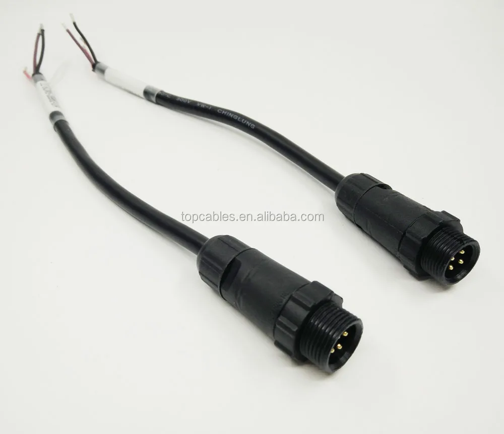 M14 Male/female Connector 4*0.75mm2 Cable For Led Converter - Buy M14 ...