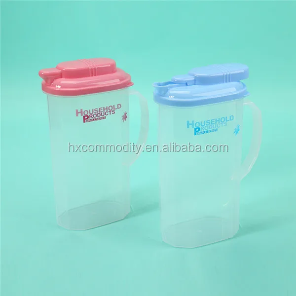 2.3l Transparent Plastic Pitcher With Lid And 4 Cups Plastic Cold Water ...