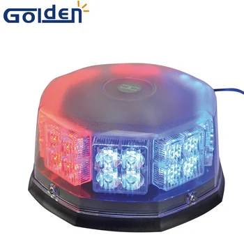 Red Blue Led Round Police Blinker Warning Beacon 24 Volt Strobe Light ...