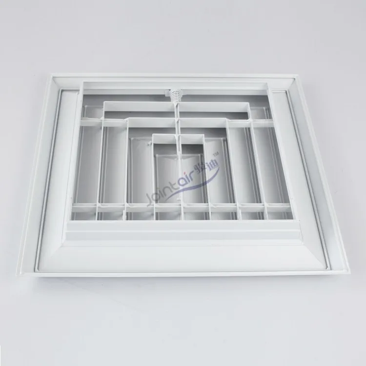 Hvac Aluminum Bevel Face 3-way Flow Square Ceiling Air Conditioning ...