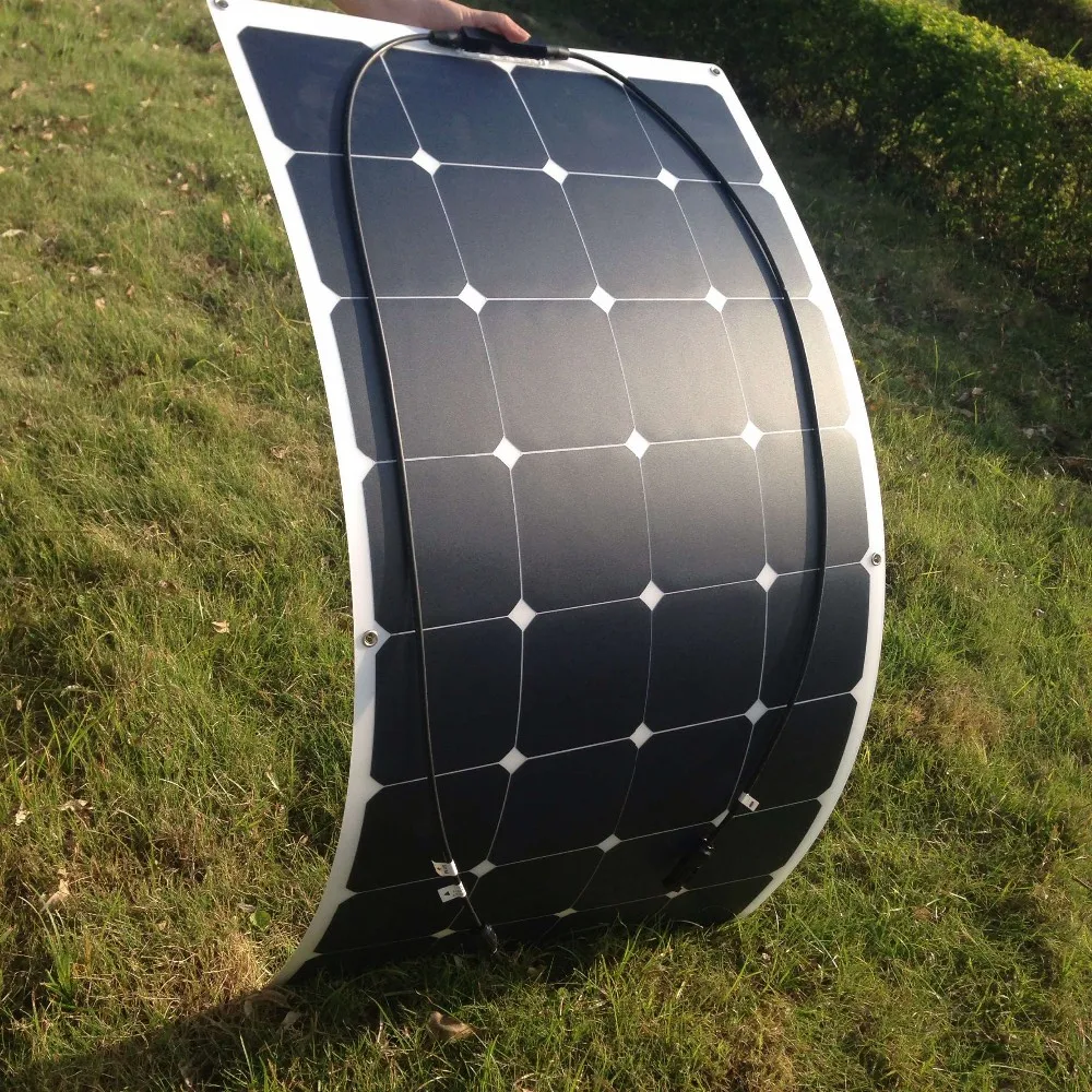 100w Flexible Semi-flexible Solar Panel For Boats Thin Film Solar Cell ...